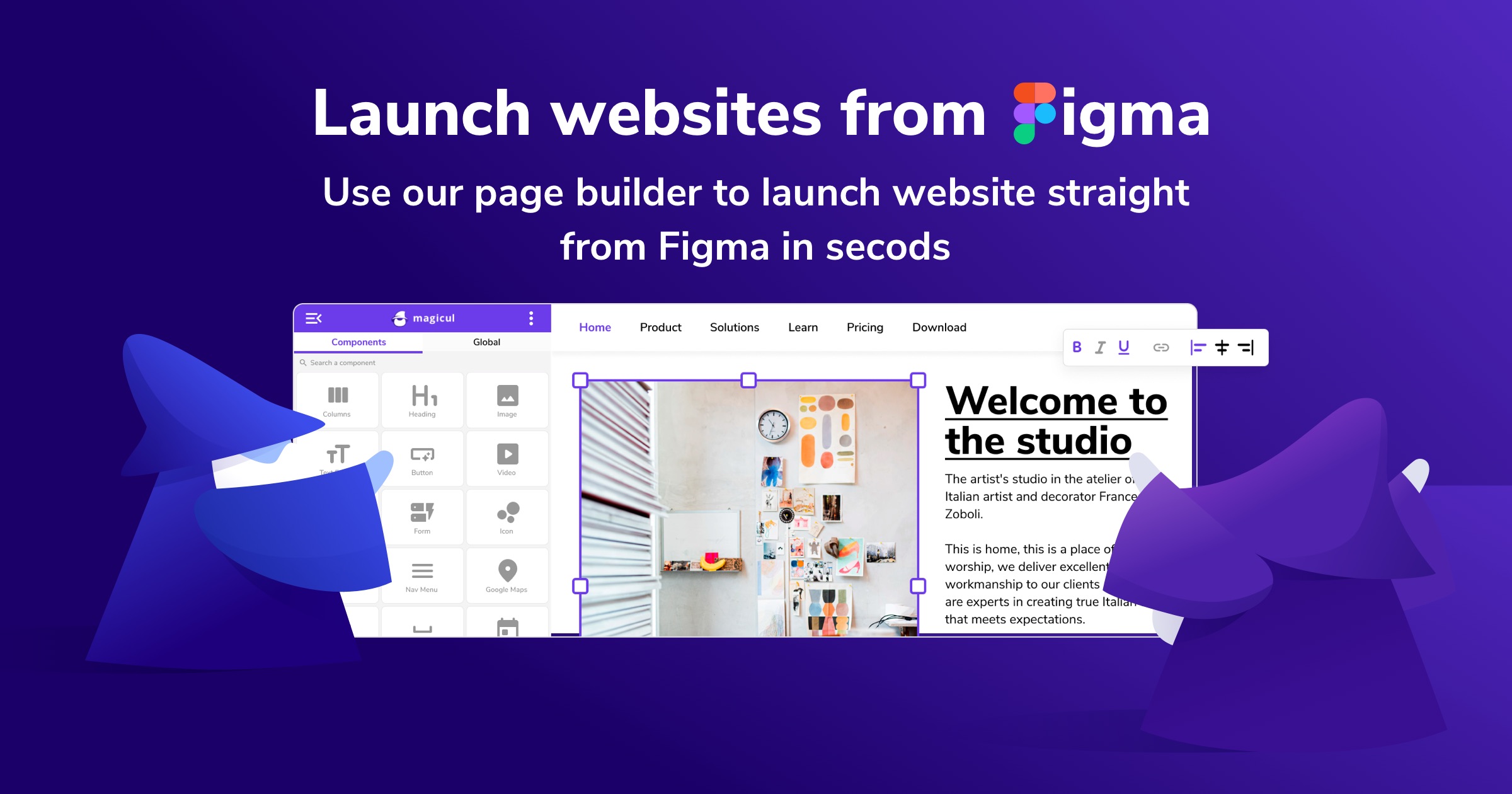 Launch websites from Figma - Use our Page Builder to launch website in ...